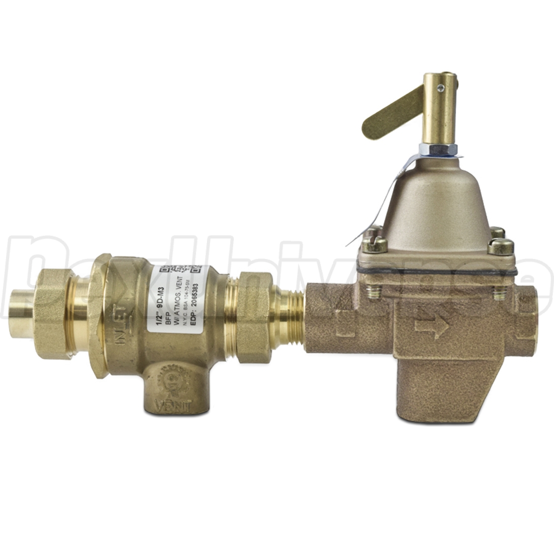 Watts B911S-M3, 1/2'' Boiler Fill & Backflow Preventer Valve Combo ...
