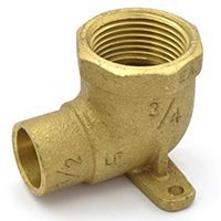 Brass Drop Ear Elbows - Threaded and Sweat | PexUniverse.com