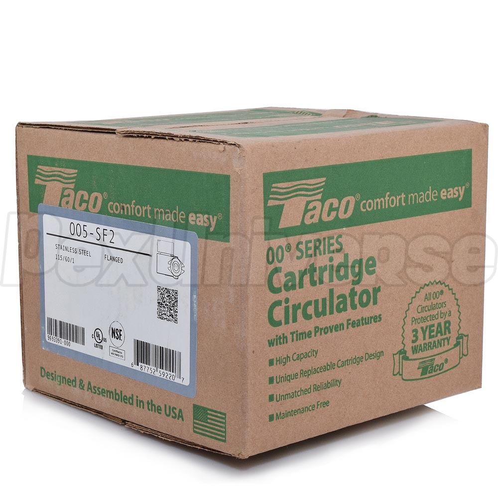 Taco 005-SF2 Stainless Steel Circulator Pump, 115V - PexUniverse