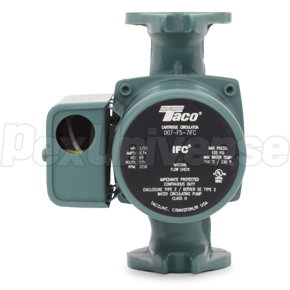 Taco 007-F5-7IFC Cast Iron Circulator Pump w/ IFC, 115V - PexUniverse