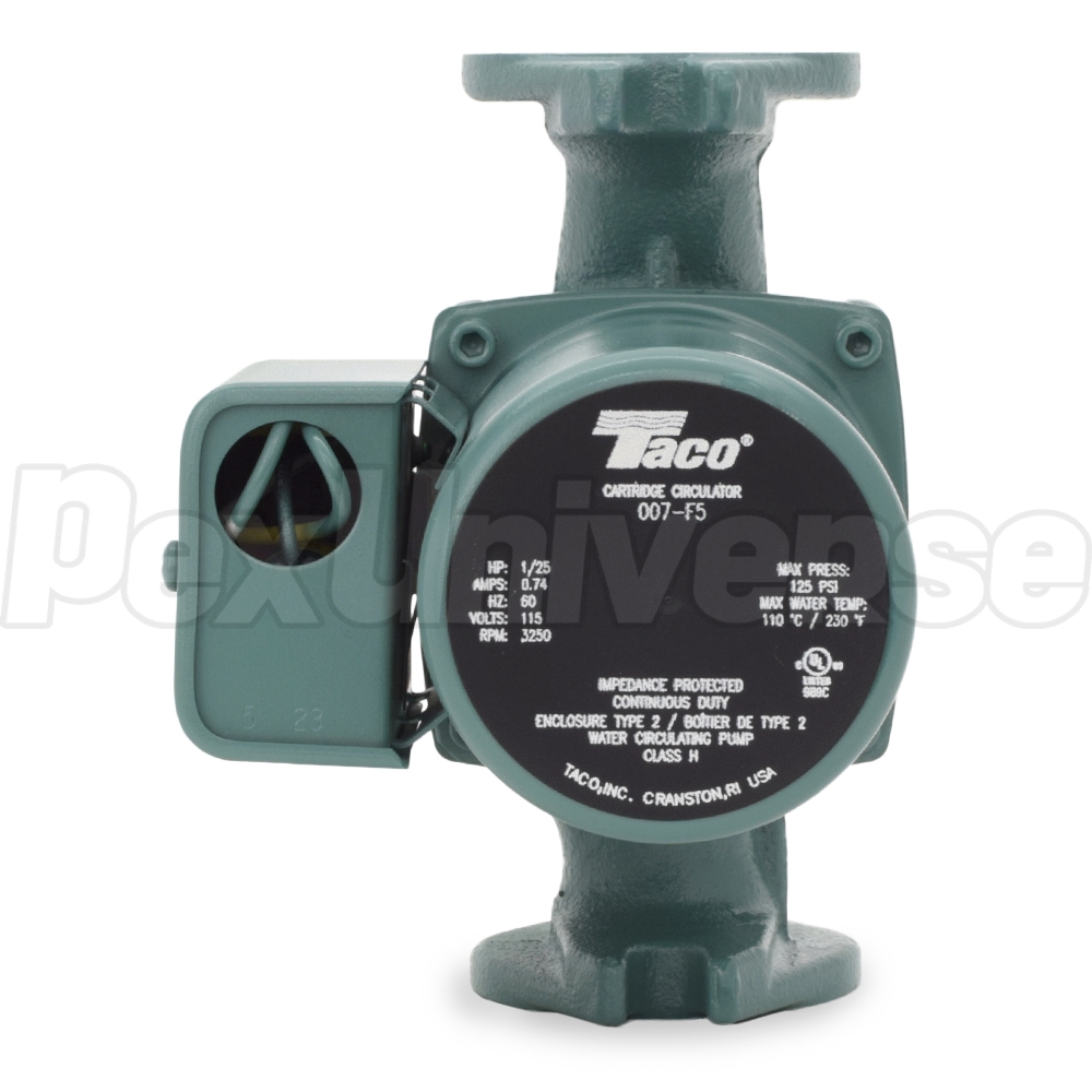 Taco 007-F5 Cast Iron Circulator Pump, 115V - PexUniverse
