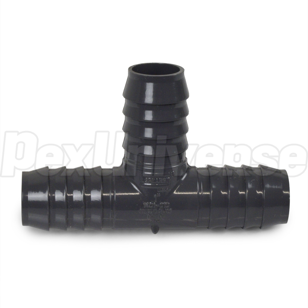 Spears 1401-010, 1" Barbed Insert PVC Tee Fitting - PexUniverse