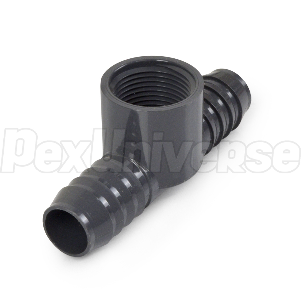 Spears 1402-010, 1" Barbed Insert x 1" Female NPT Threaded PVC Tee ...