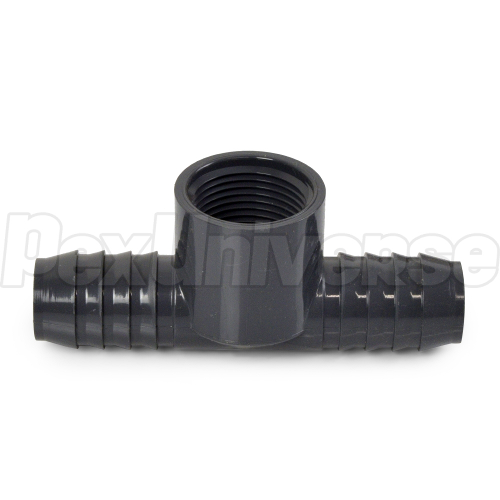 Spears 1402-010, 1" Barbed Insert x 1" Female NPT Threaded PVC Tee ...