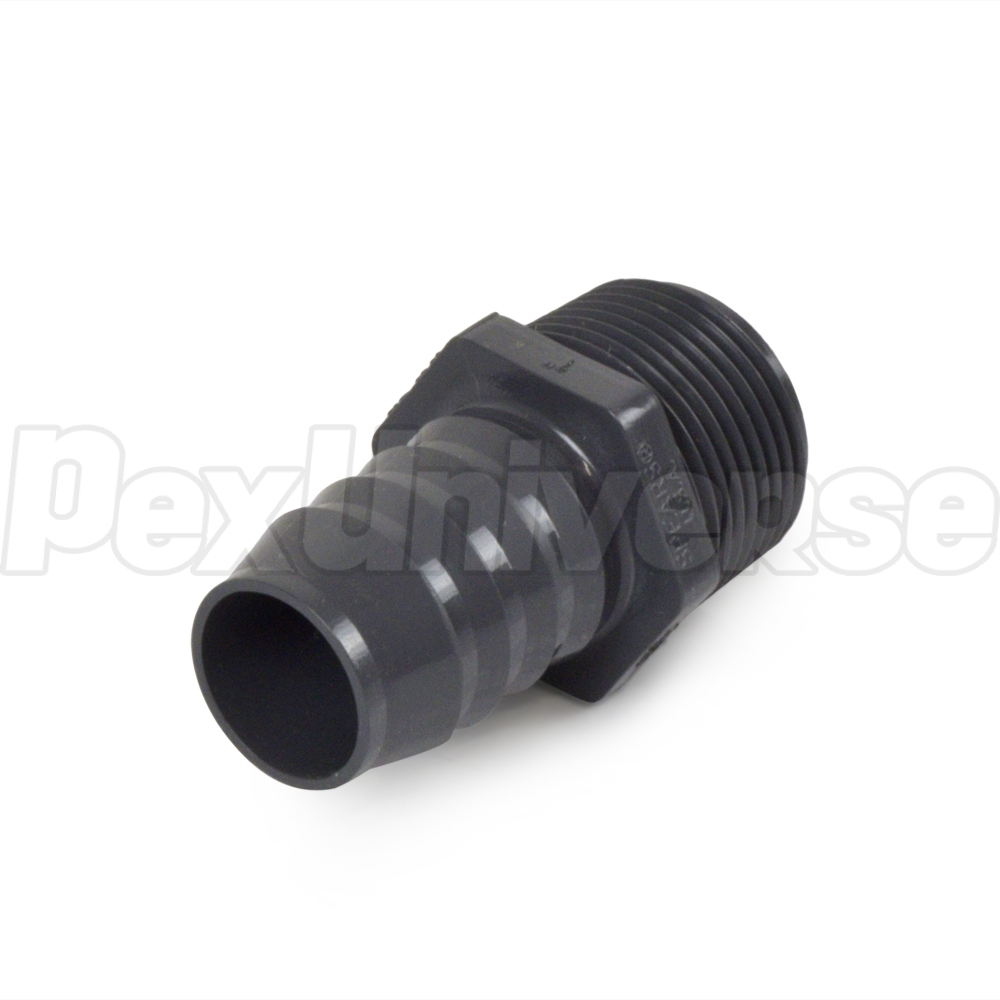 Spears 1436-010, 1" Barbed Insert x 1" Male NPT Threaded PVC Adapter Fitting - PexUniverse