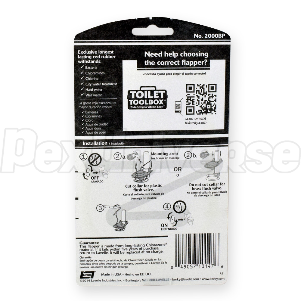 Korky 2000BP, 2" Classic Toilet Flapper