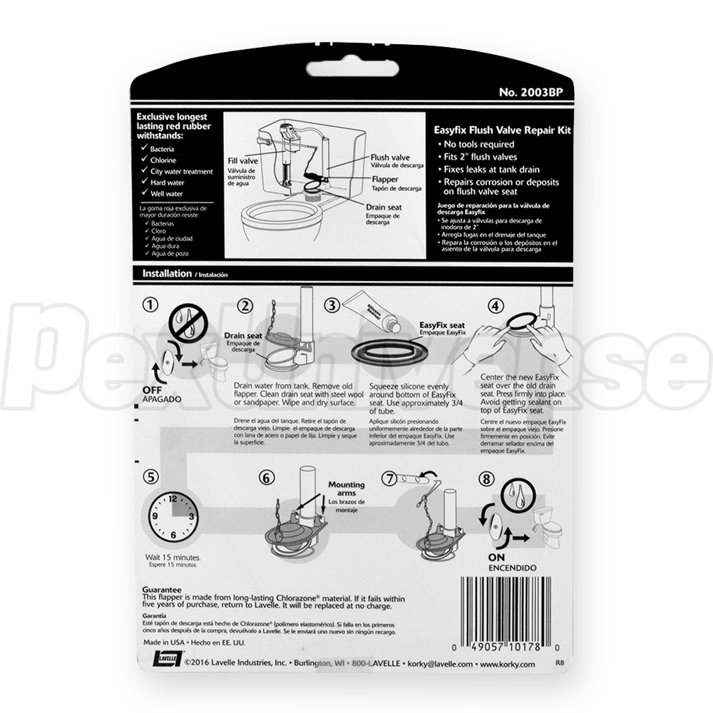 Korky 2003BP, EasyFix Flush Valve Repair Kit