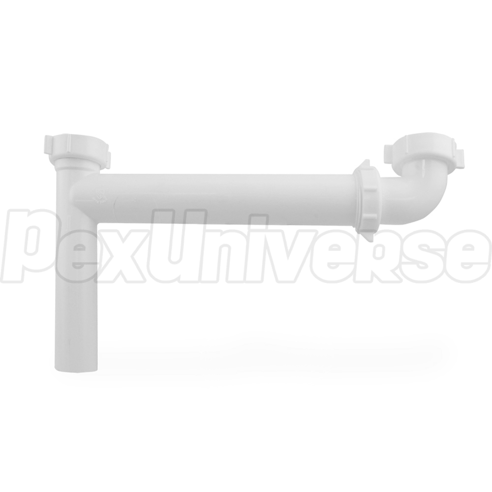 1-1/2" Dual Sink End Outlet Waste Kit, Plastic Tubular - PexUniverse