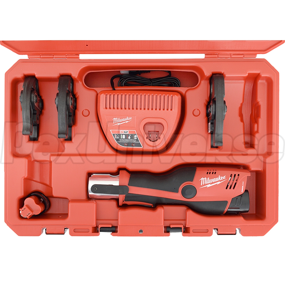 Milwaukee 2473-22, M12 Force Logic Copper Press Tool Kit - PexUniverse