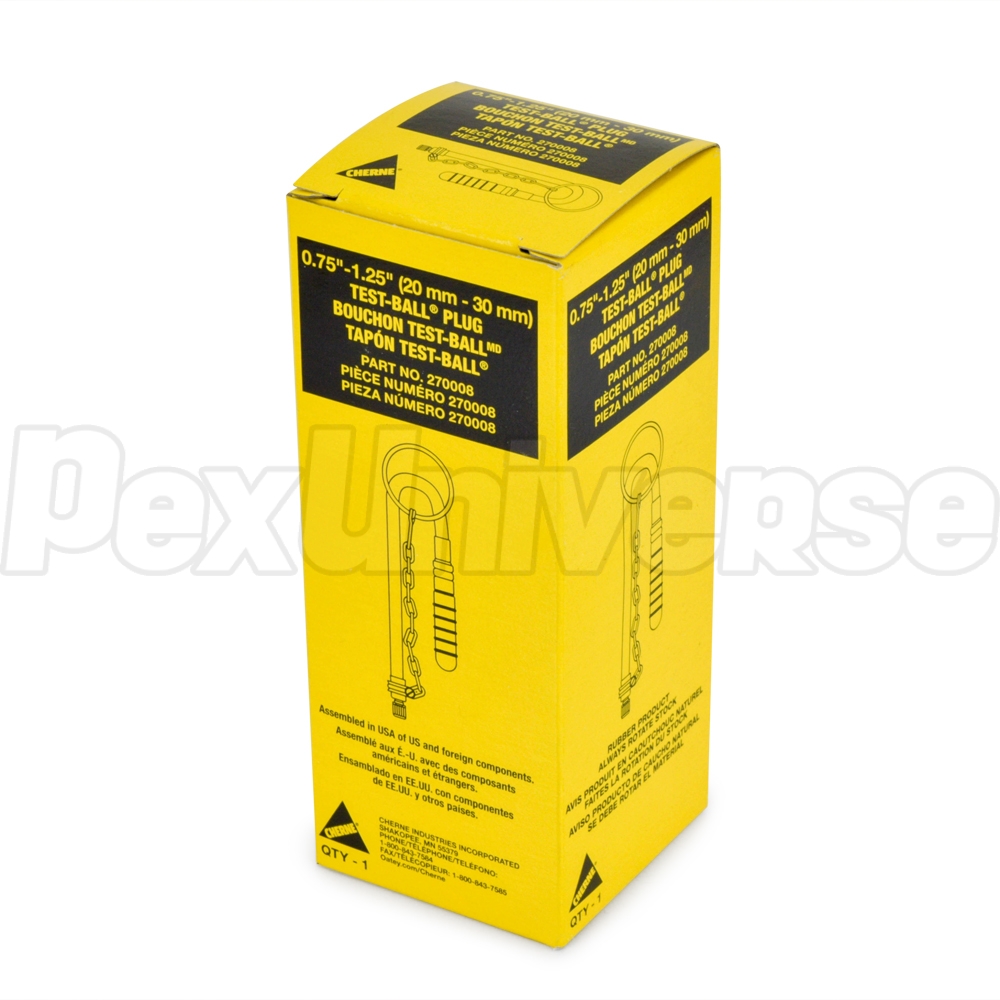 Cherne 270008, Test-Ball Inflatable Plug for 3/4" - 1-1/4" Pipe ...
