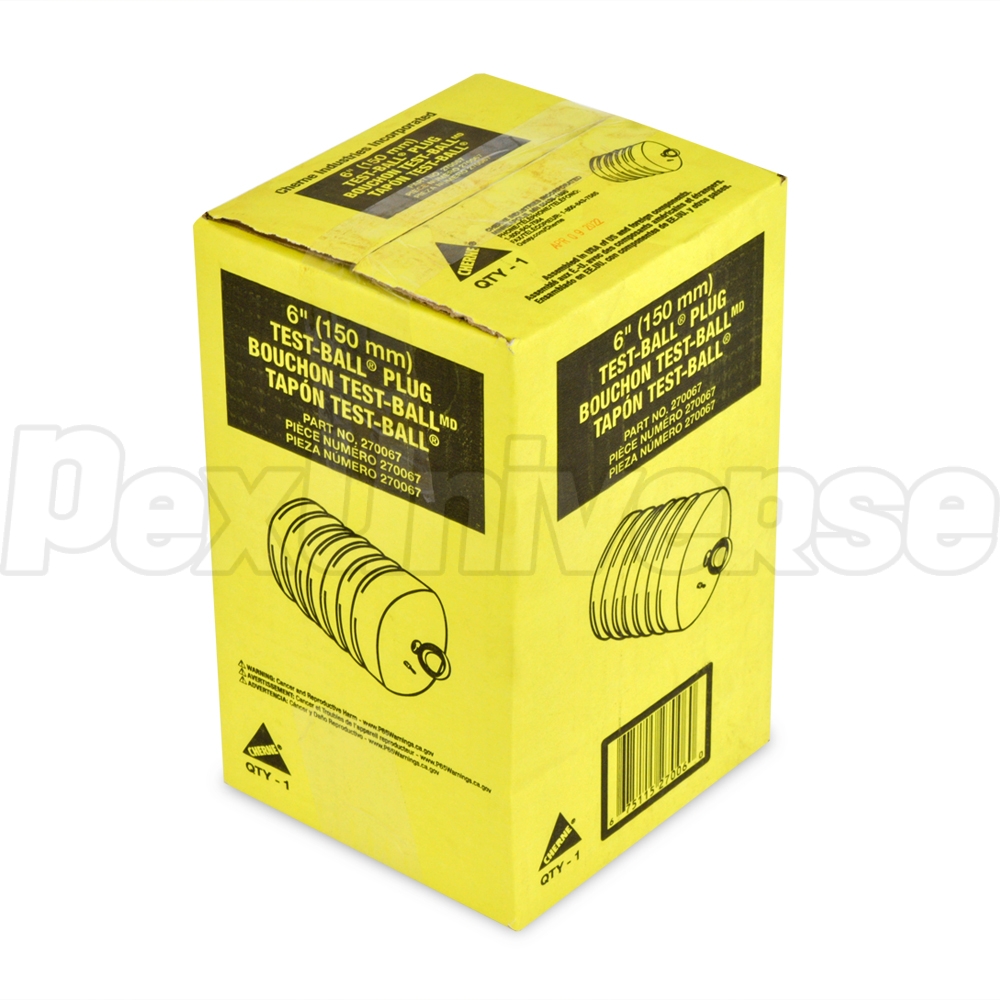 Cherne 270067, Test-Ball Inflatable Plug for 6" Pipe - PexUniverse
