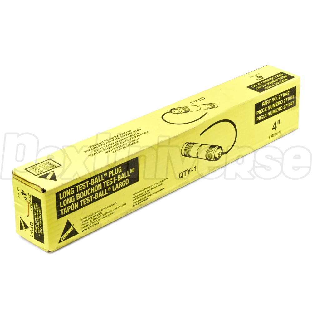 Cherne 271047, Extra Long Test-Ball Inflatable Plug for 4" Pipe ...