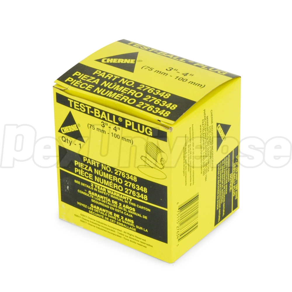 Cherne 276348, Test-Ball Inflatable Plug for 3"- 4" Pipe - PexUniverse