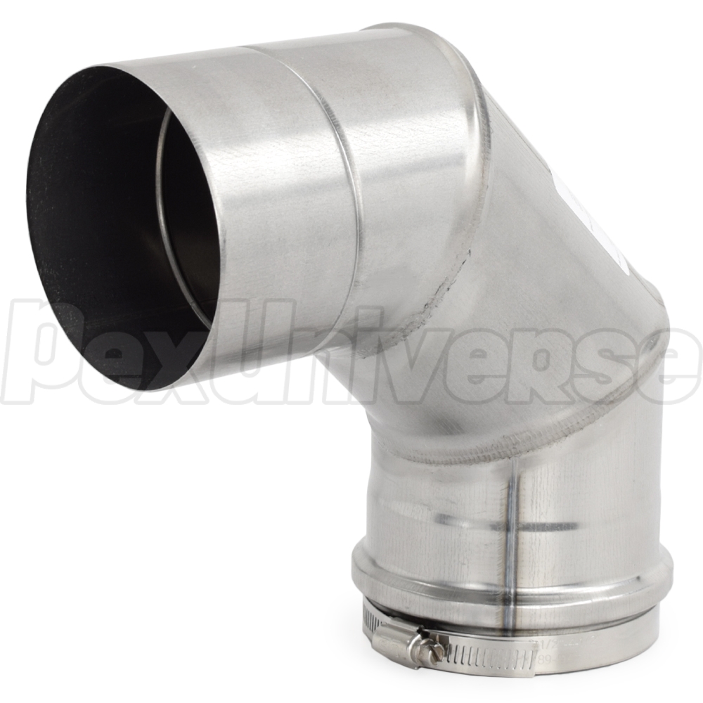Z-Vent 2SVEEWCF0490, 4" 90-Degree Elbow, Single Wall - PexUniverse