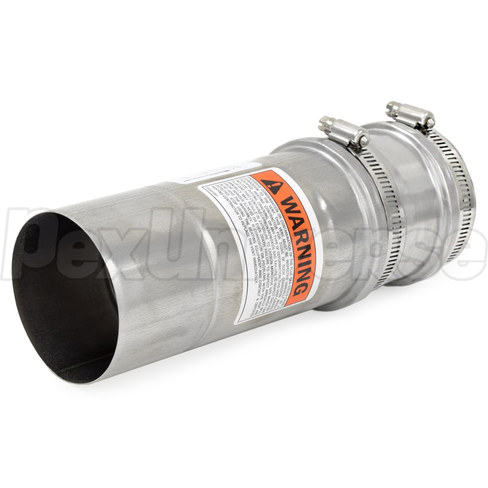 Z-Vent 2SVSALS3, 3" x Adjustable Length Single Wall Pipe (4"-12 ...
