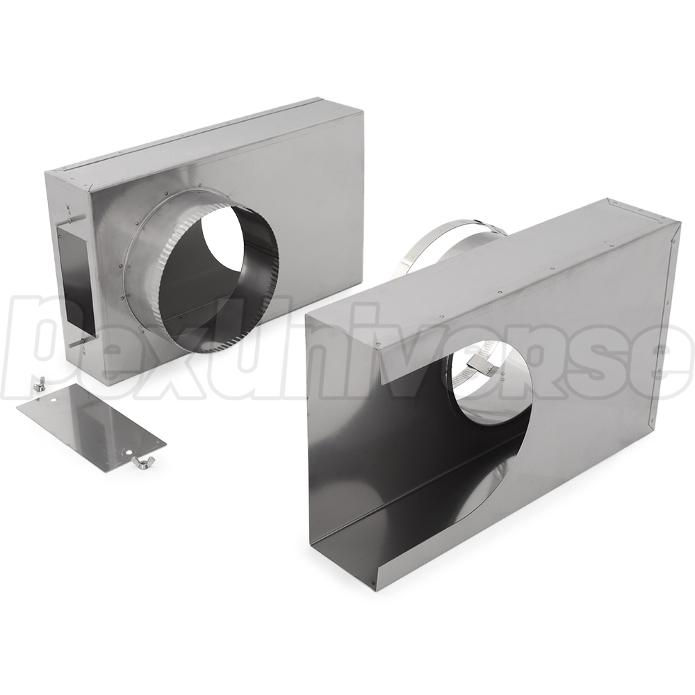 Z-Flex 2ZR24AIB06, 6" Adjustable Fireplace Insert Offset Adapter ...