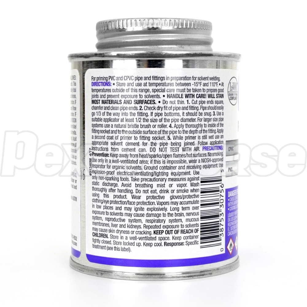 Oatey 30756, 8 oz Purple PVC/CPVC Primer - PexUniverse