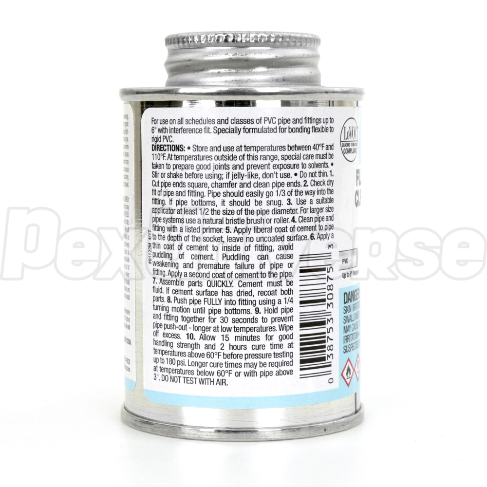 Oatey 30875, 4 oz Flexible PVC Cement, Clear - PexUniverse