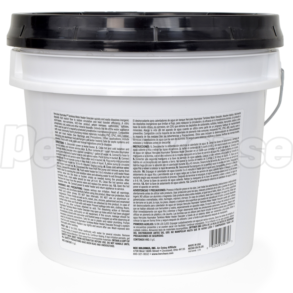 Hercules 35235, Haymaker Tankless Water Heater Descaler Kit - PexUniverse