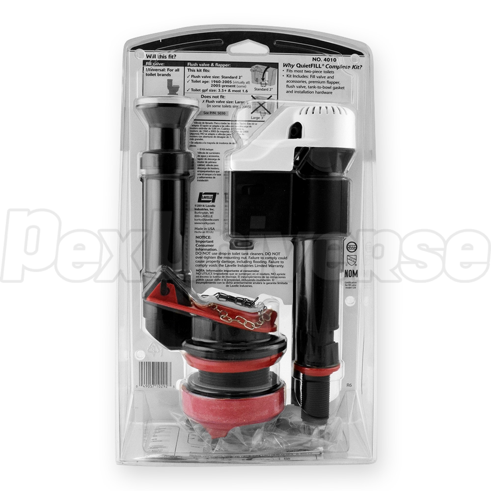 Korky 4010PK, Complete 2" Universal Adjustable Toilet Repair Kit
