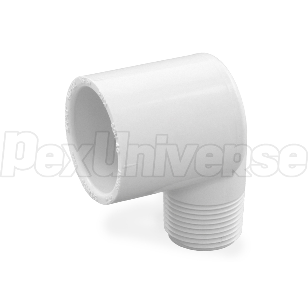 Spears 410-102, 1" x 3/4" PVC (Sch. 40) Socket x MIP 90° Reducing Elbow ...
