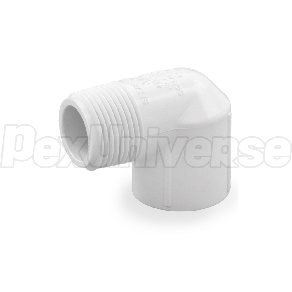 Spears 412-007, 3/4" PVC (Sch. 40) MIP x FIP 90° Elbow Fitting ...