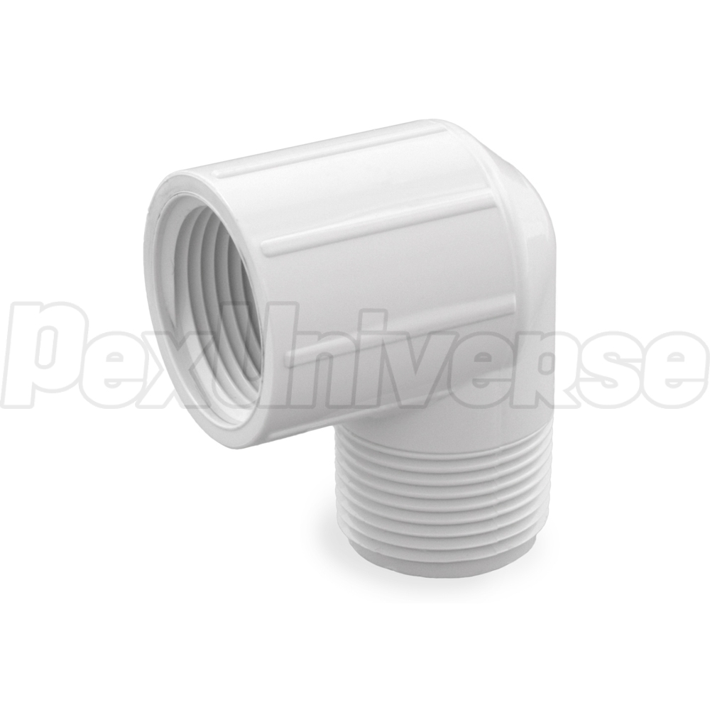Spears 412-010, 1" PVC (Sch. 40) MIP x FIP 90° Elbow Fitting - PexUniverse