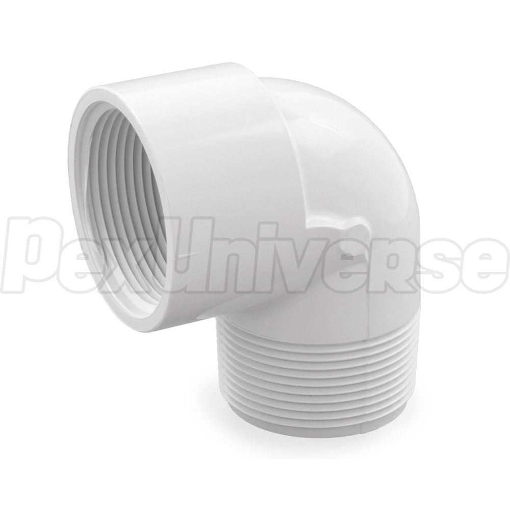 Spears 412-015, 1-1/2" PVC (Sch. 40) MIP x FIP 90° Elbow Fitting ...