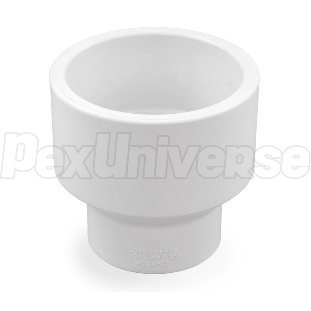 Spears 429-338, 3" x 2" PVC (Sch. 40) Reducing Coupling Fitting - PexUniverse