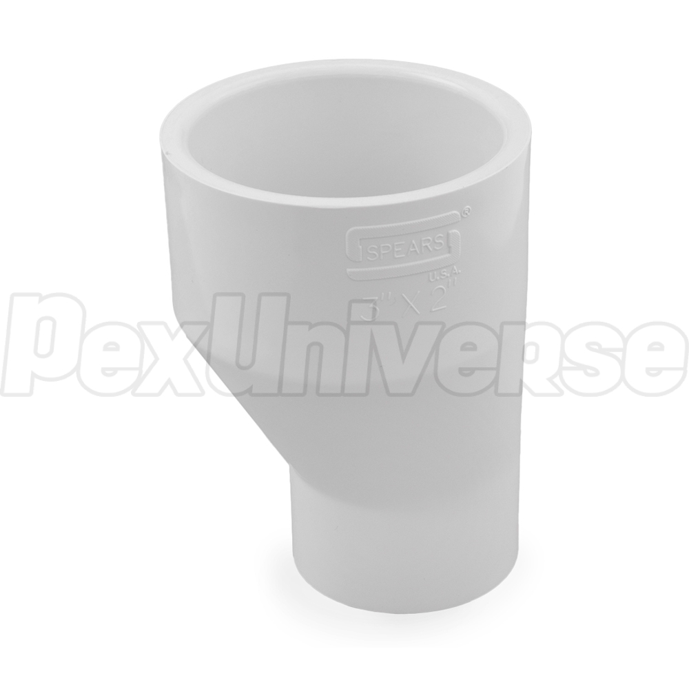 Spears 429-338E, 3" x 2" PVC (Sch. 40) Eccentric Reducing Coupling ...