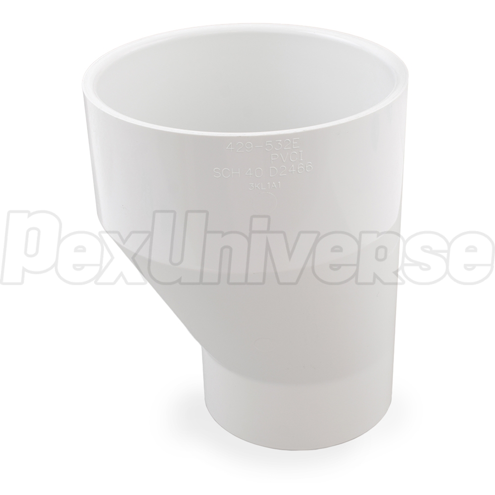 Spears 429-532E, 6" x 4" PVC (Sch. 40) Eccentric Reducing Coupling ...