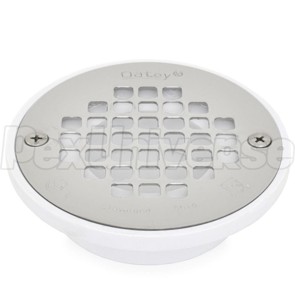 Oatey 43581, Ultra-Low Profile PVC Floor Drain, 2" Hub x 3" Inside Fit ...