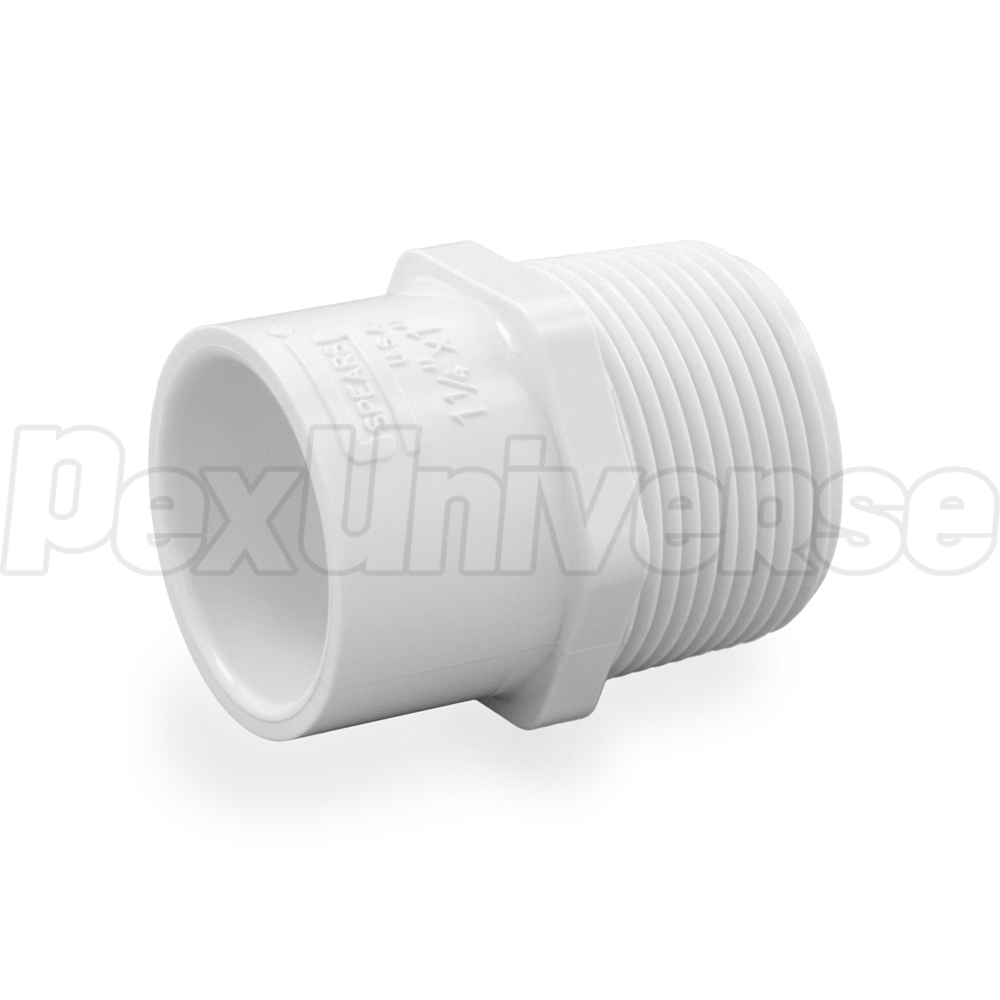 Spears 436-168, 1-1/4" x 1" PVC (Sch. 40) MIP x Socket Adapter Fitting ...