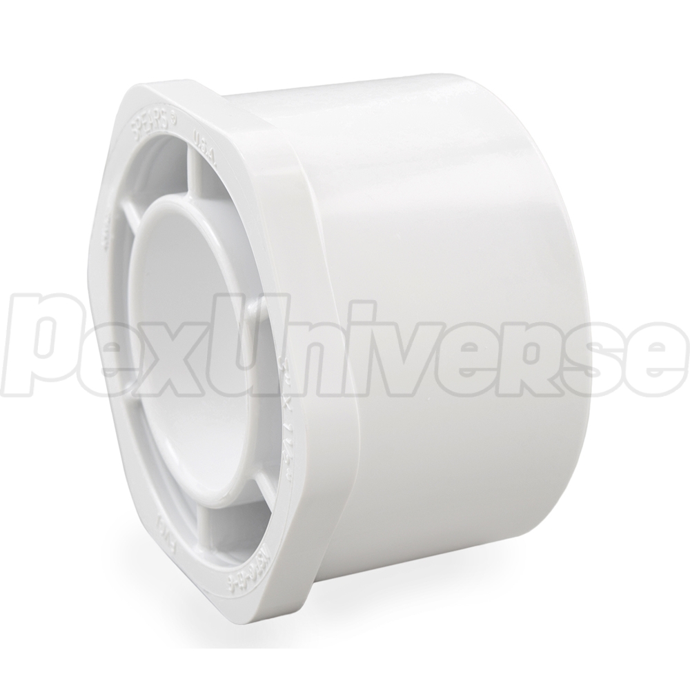 Spears 437-337, 3" x 1-1/2" PVC (Sch. 40) Spigot x Socket Bushing - PexUniverse