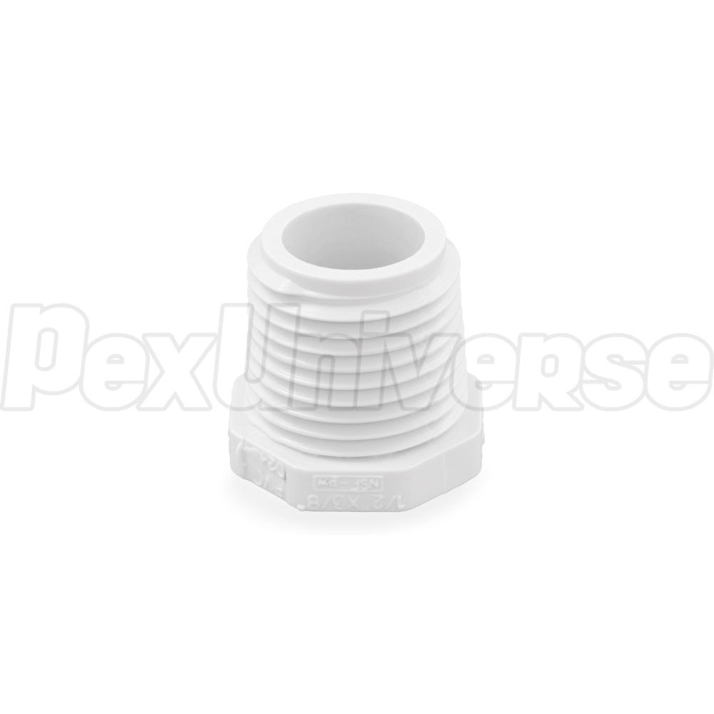 Spears 439-073, 1/2" x 3/8" PVC (Sch. 40) MIP x FIP Bushing - PexUniverse