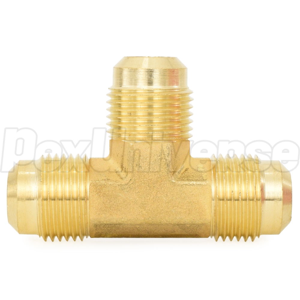 5/8" Flare Brass Tee - PexUniverse