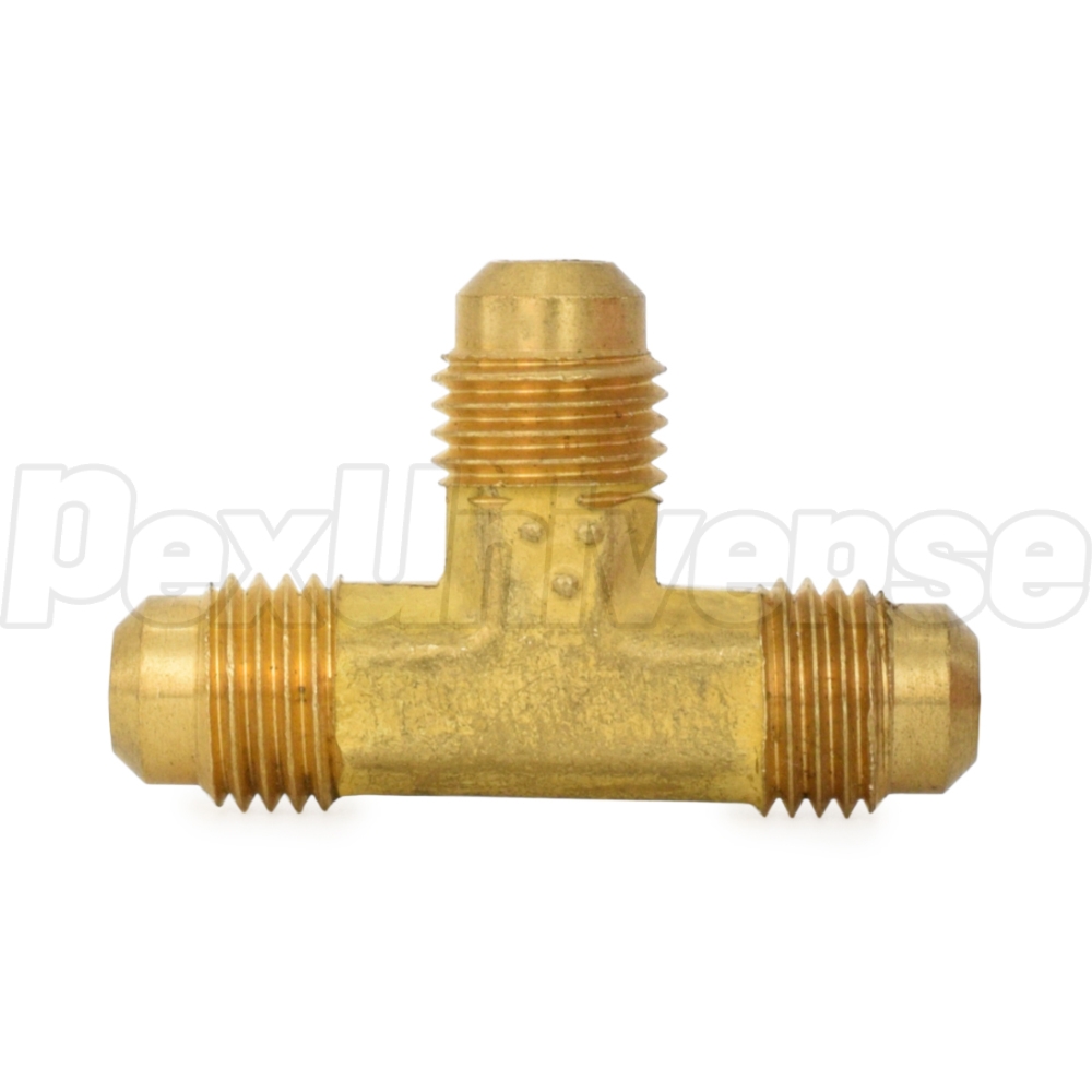 1/4" Flare Brass Tee - PexUniverse