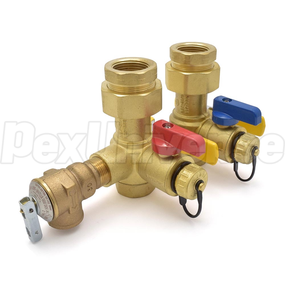 Webstone 44444WP, 1" Tankless Water Heater Service Valve Kit - PexUniverse