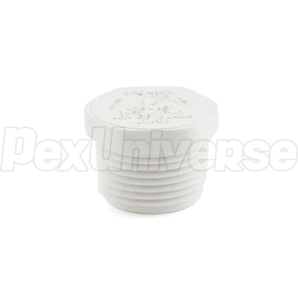 Spears 450-007, 3/4" PVC (Sch 40) MIP Plug Fitting - PexUniverse
