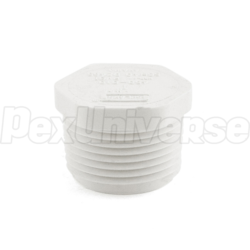Spears 450-010, 1" PVC (Sch 40) MIP Plug Fitting - PexUniverse