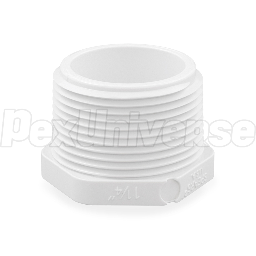 Spears 450-012, 1-1/4" PVC (Sch. 40) Threaded Plug (MIP) - PexUniverse