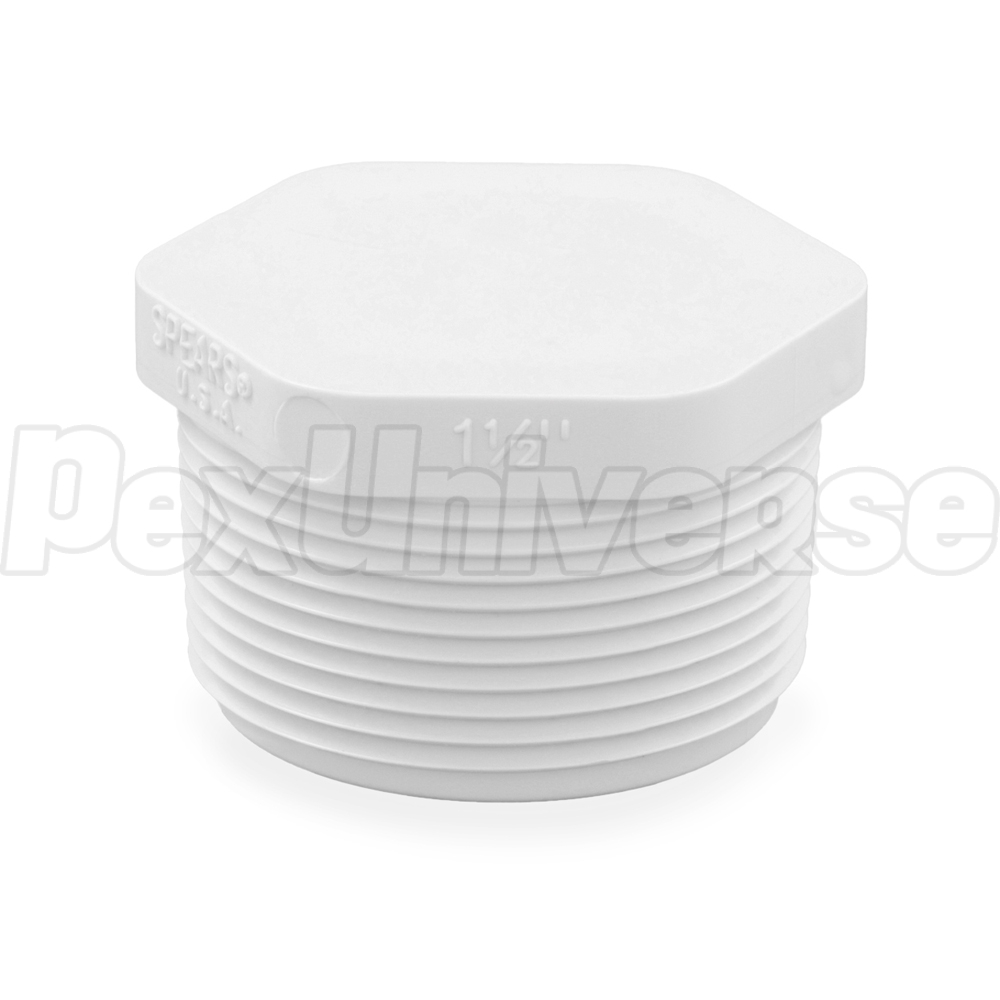 Spears 450-015, 1-1/2" PVC (Sch. 40) Threaded Plug (MIP) - PexUniverse