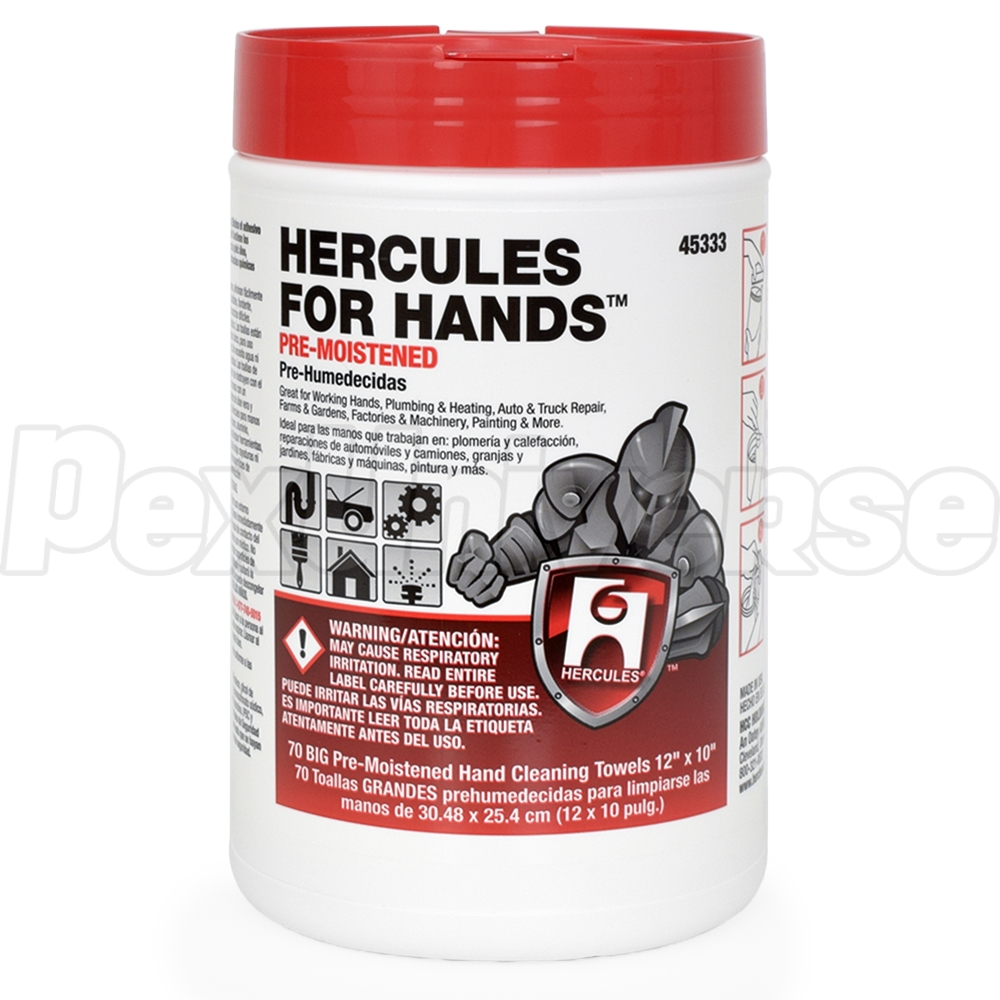 Hercules 45333, Hand Cleaning Wipes, 70 towels/tub - PexUniverse