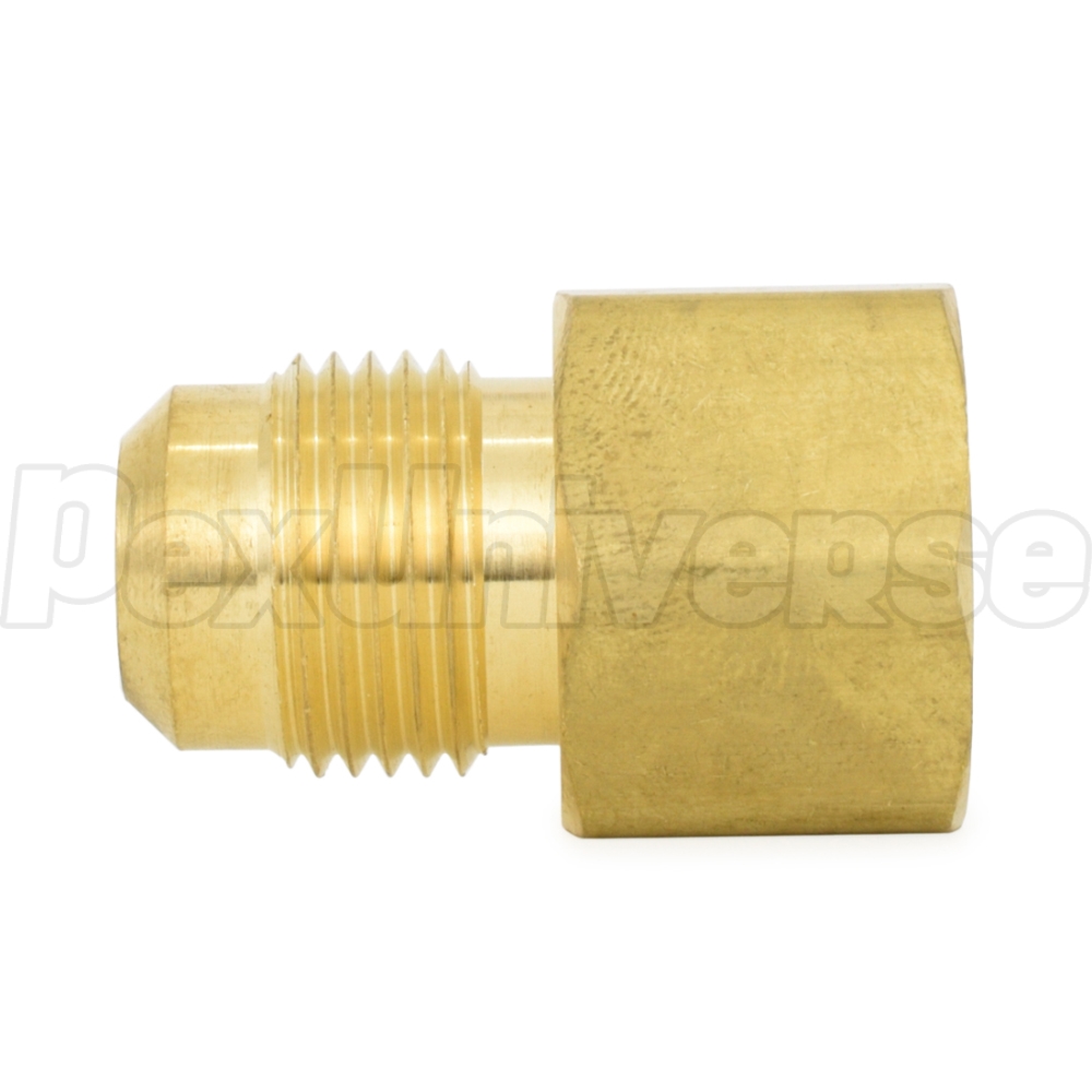 1/2" Flare x 1/2" Female NPT Threaded Brass Adapter - PexUniverse