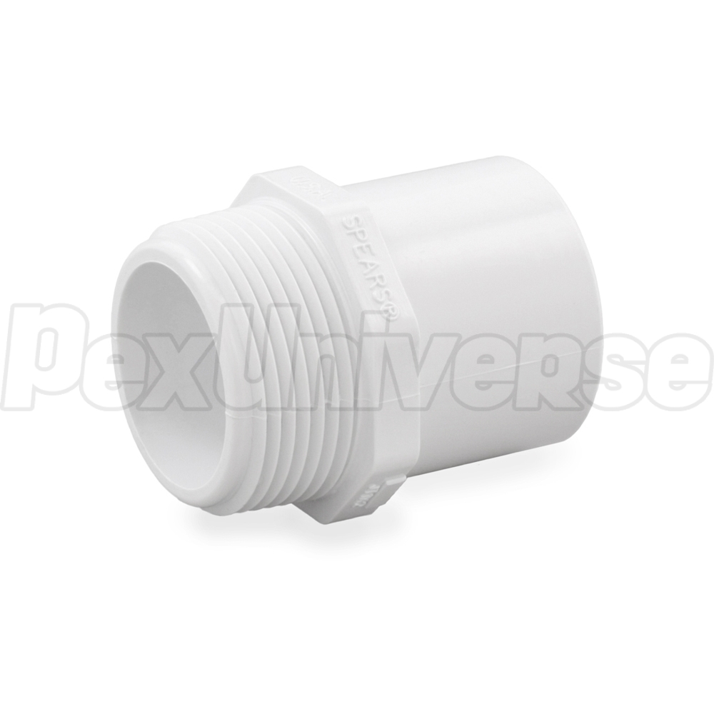 Spears 461-012, 1-1/4" PVC (Sch. 40) MIP x Spigot Adapter Fitting ...