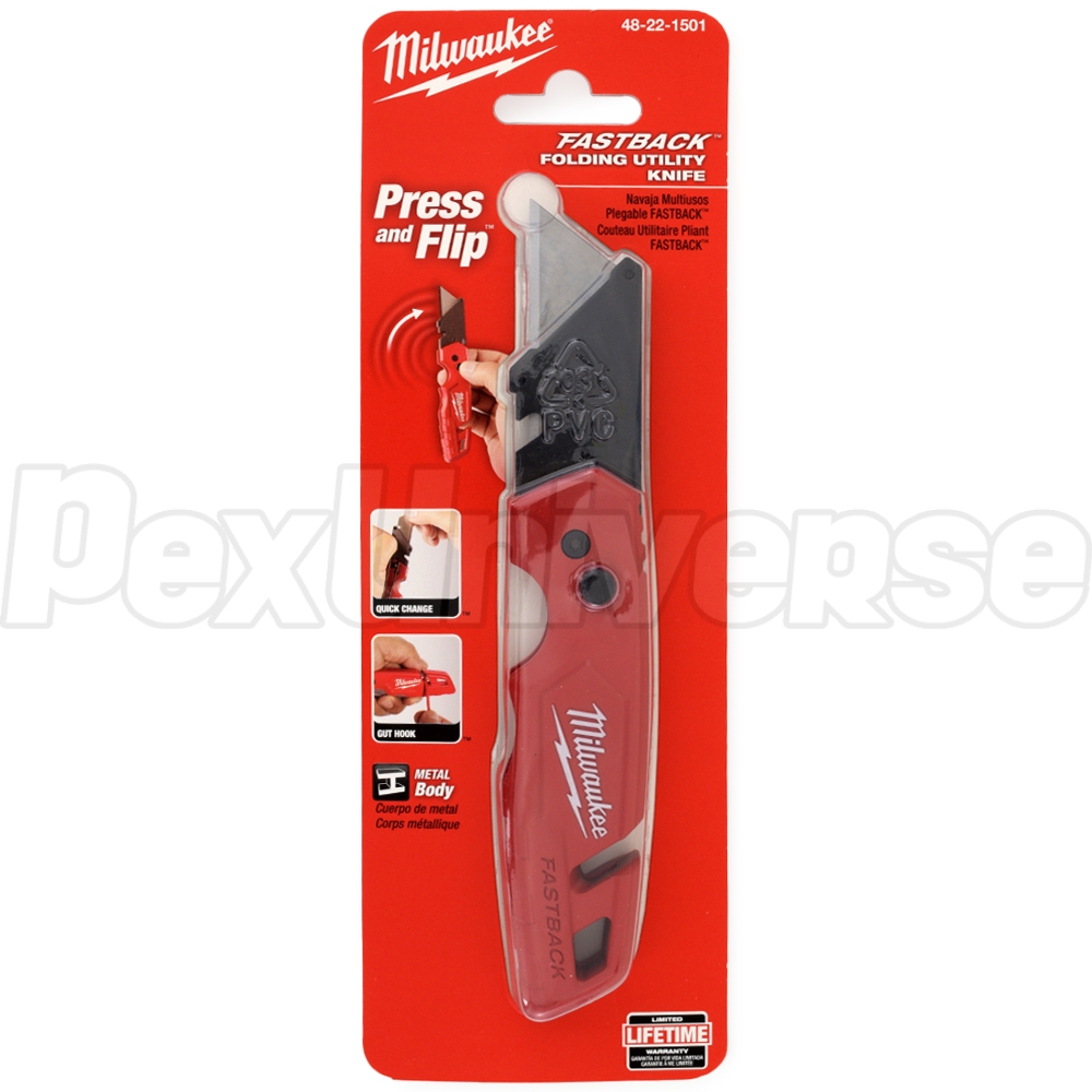 Milwaukee 48-22-1501, FastBack Utility Folding Knife - PexUniverse