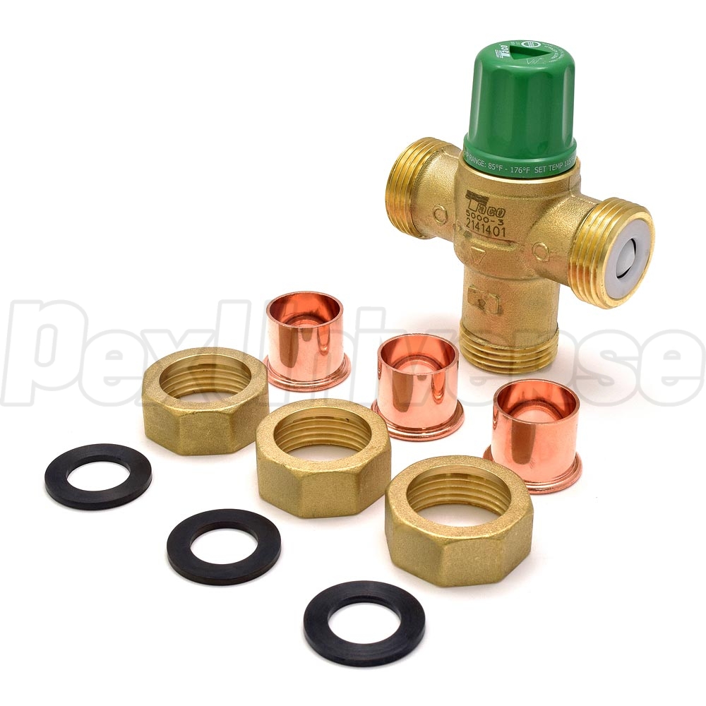 Taco 5003-C3, 3/4" Sweat Mixing Valve (Lead-Free) - PexUniverse