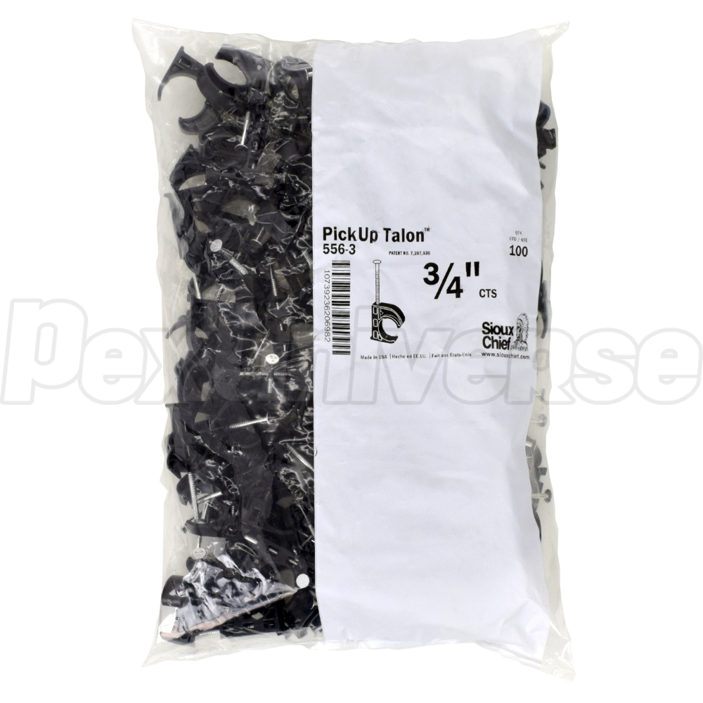 Sioux Chief 556-3, Pick-Up Tube Talons w/ Nail for 3/4" PEX/Copper/CPVC ...