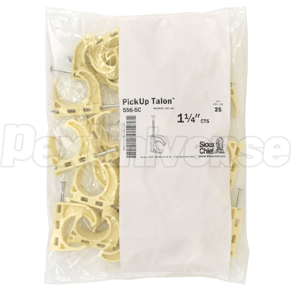 Sioux Chief 556-5C, Pick-Up Tube Talons w/ Nail for 1-1/4" PEX/Copper ...