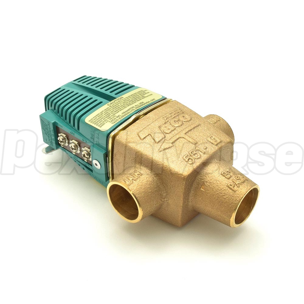 Taco 561-5, 3/4" Sweat 3-Way Zone Valve - PexUniverse